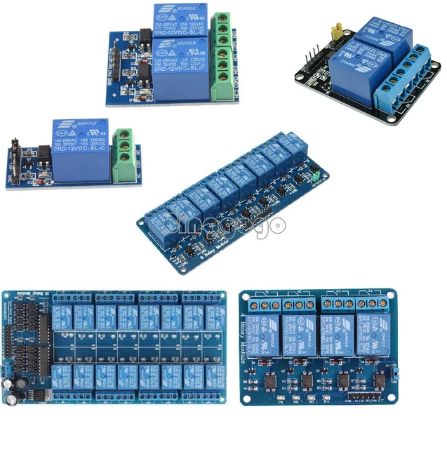 12V 1/2/4/8/16 CHANNEL Relay Module With optocoupler For PIC AVR DSP ...