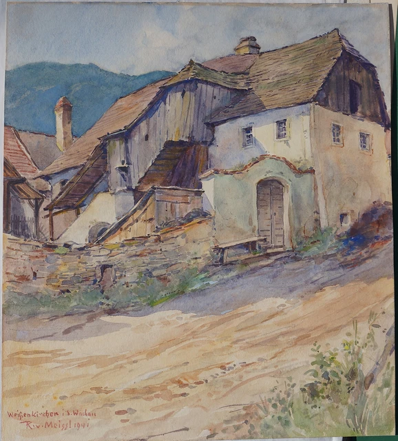 RUDOLF FROM MEISSL, Weissenkirchen, Wachau, Watercolour, 1941 £169.03 ...
