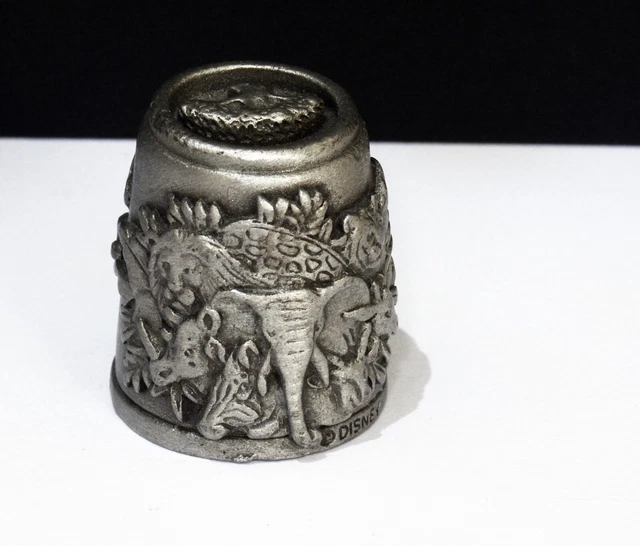 DISNEY'S ANIMAL KINGDOM Pewter Thimble from 2000. Collectable Thimble ...