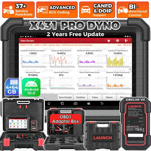 LAUNCH X431 PRO DYNO V PRO 5 Auto Outils diagnostics Codage ECU Système ...