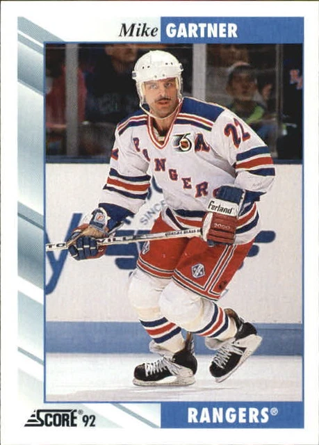 1992-93 SCORE RANGERS Hockey Card #50 Mike Gartner EUR 1,86 - PicClick FR