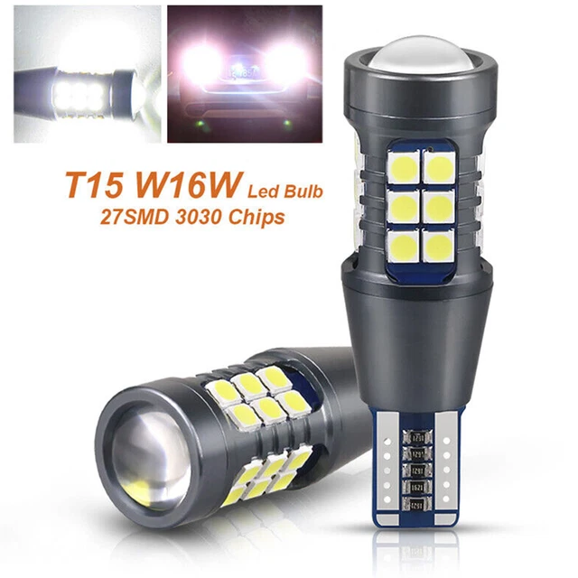 2X T15 W16W Canbus Bulb 27 LED 3030SMD Backup Reverse DRL Light Bulbs ...