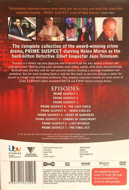 PRIME SUSPECT : Complete Collection (DVD 2013, 9-Disc Box Set) Helen ... PRIME SUSPECT : Complete Collection (DVD 2013, 9-Disc Box Set) Helen ...