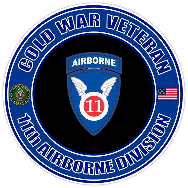 COLD WAR VETERAN 11th Airborne Division Bumper Sticker Military Vinyl ...