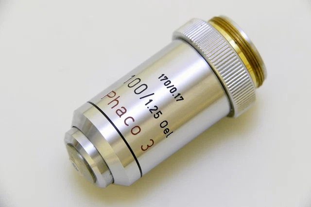 LEITZ MIKROSKOP OBJEKTIV Phaco 100x 170 RMS microscope objective ...