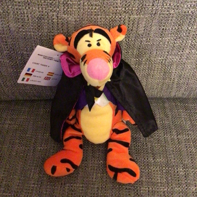 DISNEY TIGGER VAMPIRE Dracula Soft Toy Plush - Winnie The Pooh NEW £4. ...