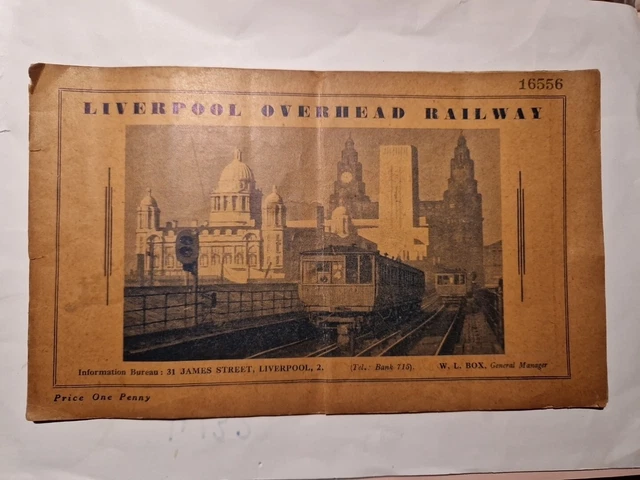 THE LIVERPOOL OVERHEAD Railway Port of Liverpool Map & Advertising ...