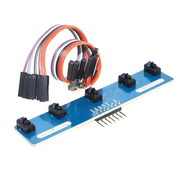 5 CHANNEL INFRARED Reflective Sensor Tcrt5000 Kit Barrier Line Track ...