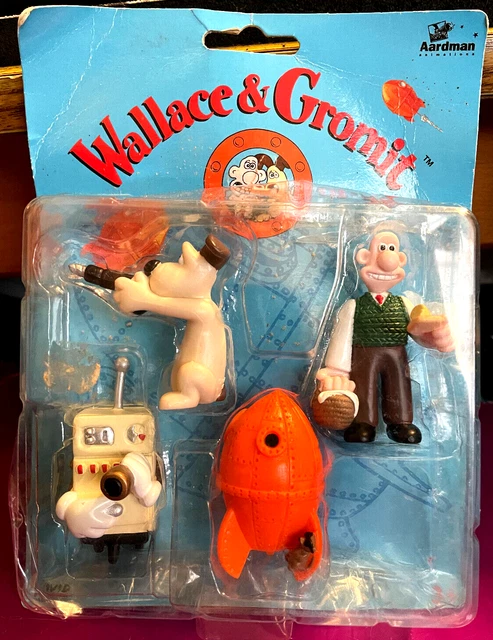 WALLACE AND GROMIT Figures A Grand Day Out Rare Hard Plastic Complete ...