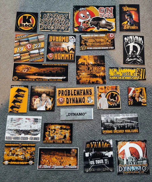 AUFKLEBER MIX ULTRAS Dynamo/ FSV Zwickau/K-Block Dynamo /Red Kaos/ 24 ...