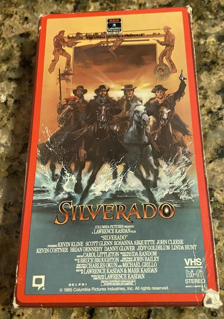 VINTAGE SILVERADO WESTERN Full Box VHS Cassette Tape RARE Kevin Costner ...
