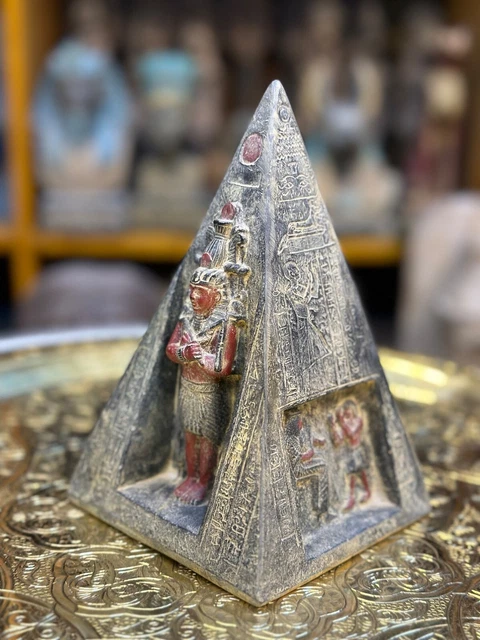 EGYPTIAN PYRAMID WITH Pharaonic Hieroglyphs Rare Ancient Egyptian ...