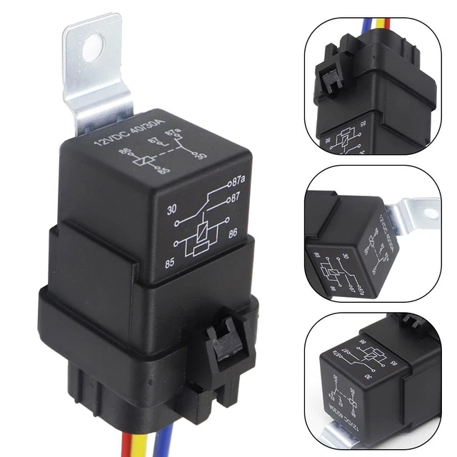 HEAVY DUTY RELAY 12V Relay Built-in Diode Coil Terminals High-power ...