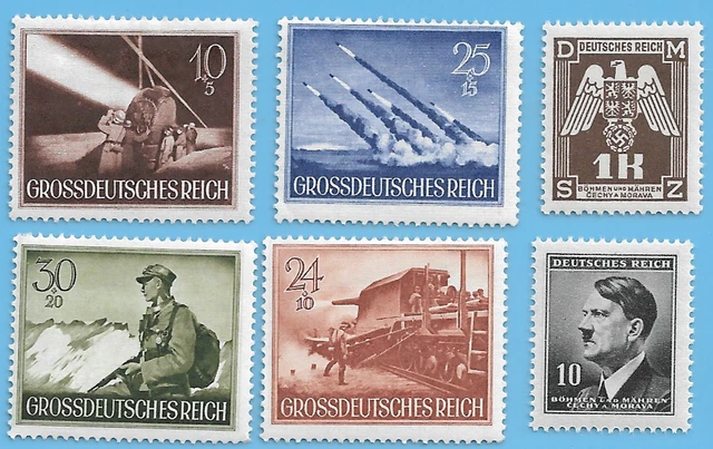 GERMANY WW2 1944 German Adolf Hitler Swastika Army Navy Stamp lot WW2 ...