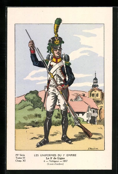 CPA LES UNIFORMES du Ier Empire, Le 3e de Ligne, Voltigeur EUR 6,00 ...