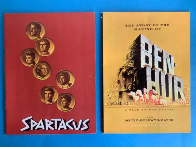 AUTHENTIQUE 1960-SPARTACUS + Ben Hur-Epic-Film-Programmes-Kirk Douglas ... AUTHENTIQUE 1960-SPARTACUS + Ben Hur-Epic-Film-Programmes-Kirk Douglas ...
