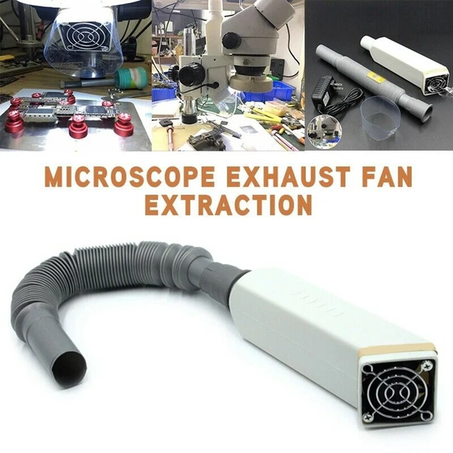 ADJUSTABLE HOSE MICROSCOPE Exhaust Fan Extractor for Efficient Oil Fume ...