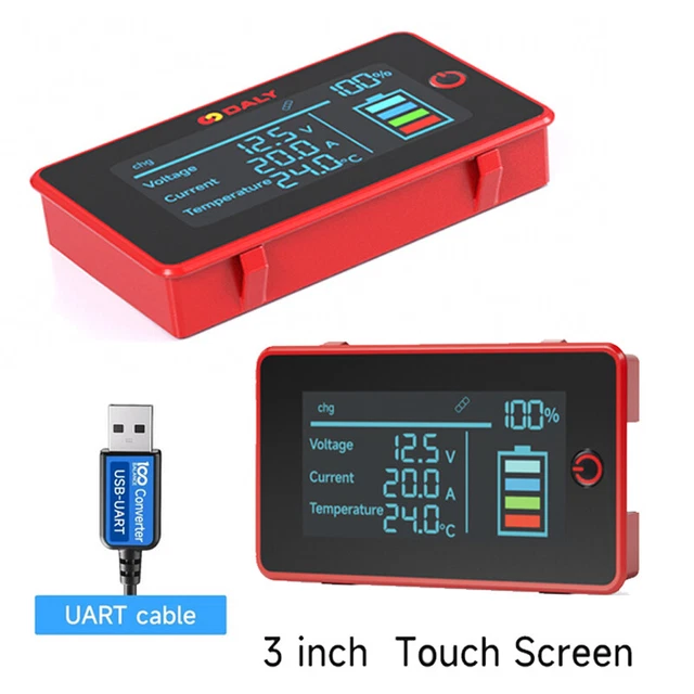 DALY SMART BMS Accessories 3" Touch Screen LCD Power Level Display ...