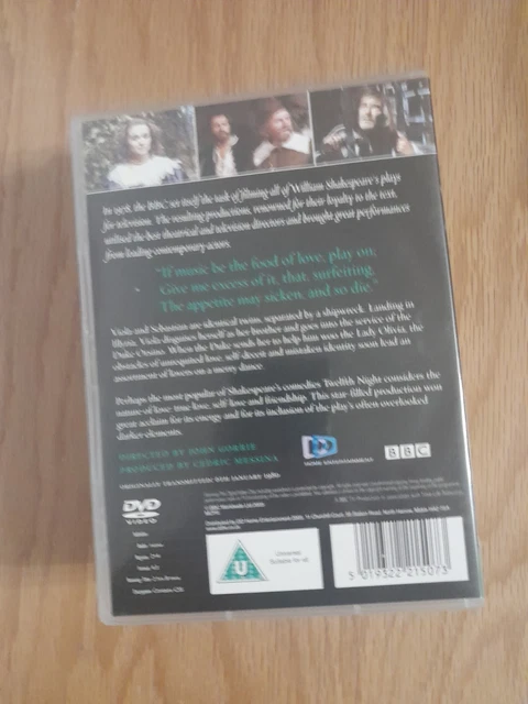 TWELFTH NIGHT - BBC Shakespeare Collection [1980] dvd £6.51 - PicClick UK