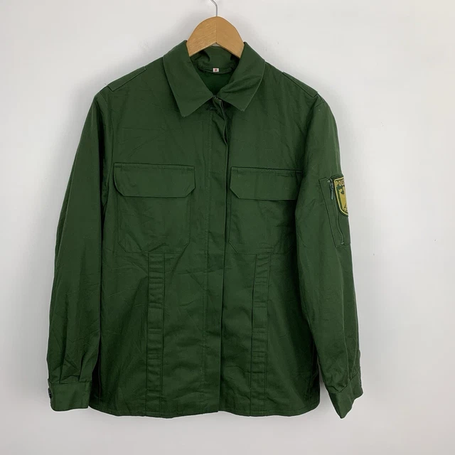 GERMAN POLICE JACKET Cost Mens 36 XS/S? Green Full Zip Polizei Uniform ...