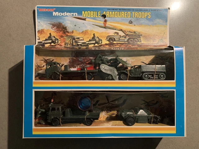 VINTAGE BLUE BOX (Hong Kong) Boxed Plastic Toy Soldier/Troops Set, New ...