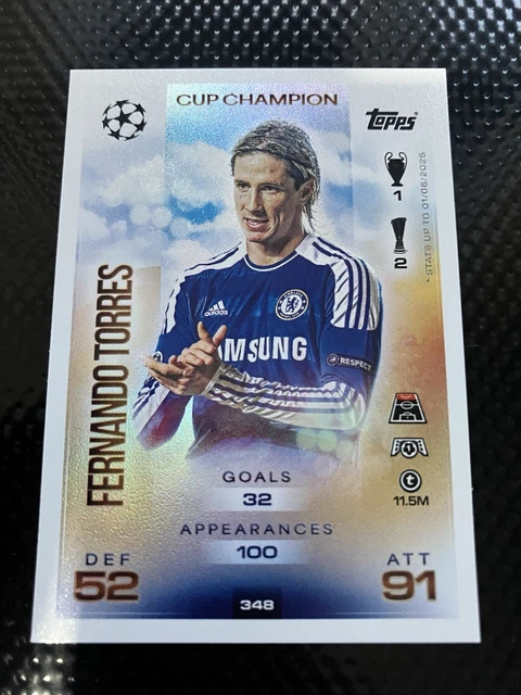 TOPPS MATCH ATTAX 2025 - 26 Card Fernando Torres Chelsea Cup Champion £ ...