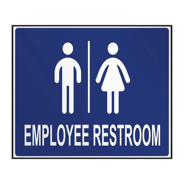 INDUSTRIAL DECALS HORIZONTAL Vinyl Stickers Employee Restroom Sign A ...
