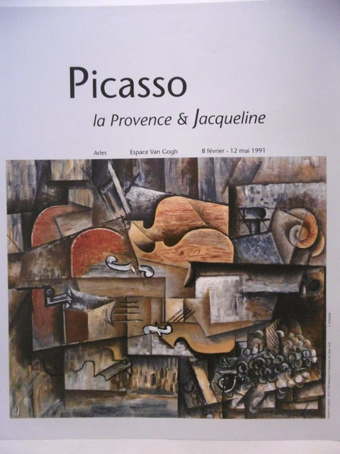 PICASSO AFFICHE ORIGINALE 91 La Provence et Jacqueline Violon et ...