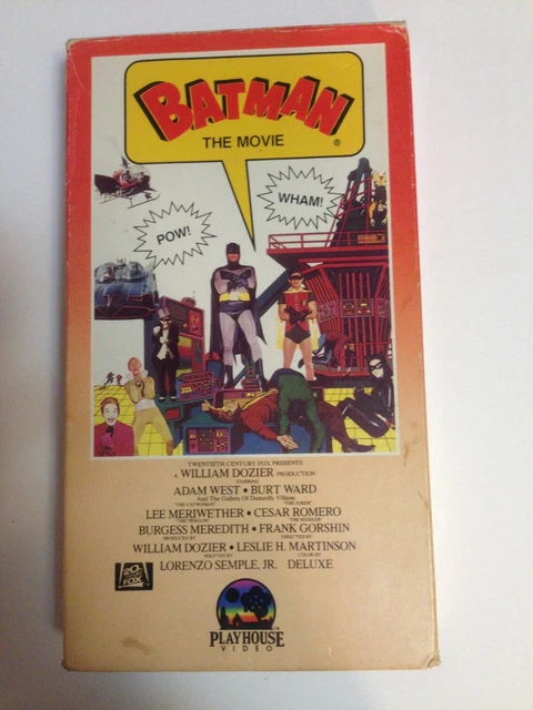 BATMAN: THE MOVIE (VHS, 1989) Adam West Burt Ward 1966 RARE Playhouse ...