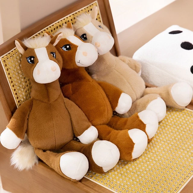 PLUSH HORSE TOY With Realistic Sitting Pose For Kids And Collectors $19 ...