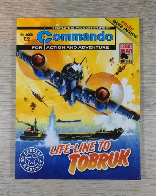 COMMANDO COMIC ISSUE Number 4669 Life Line To Tobruk £3.95 - PicClick UK