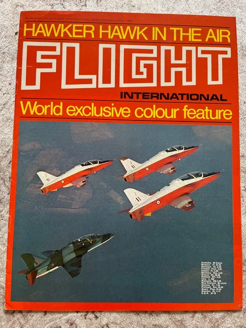 HAWKER SIDDELEY Hawk, aircraft promo brochure, 1970s - mag reprint £2. ...