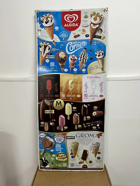 INSEGNA LATTA LISTINO prezzi vintage bar gelati Algida EUR 24,00 ...