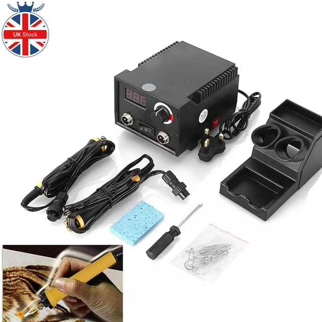 DUAL 2 PEN 220V Wood Burner Pyrography Burning Machine Gourd Crafts ...