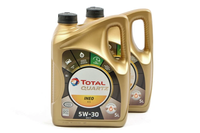 HUILE MOTEUR TOTAL Quartz Ineo ECS 5W30 10 Litres AceaC2 Peugeot ...