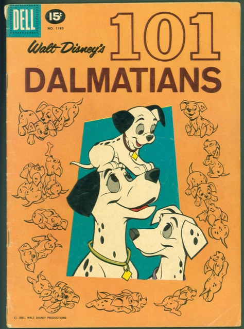 Vtg 1961 Dell Comics Four Color 1183 Vg Walt Disneys 101 Dalmations