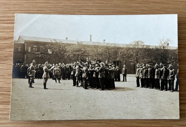 WW1 PROPAGANDA POSTCARD. German Pickelhaube Officers & Soldiers. Roll ...