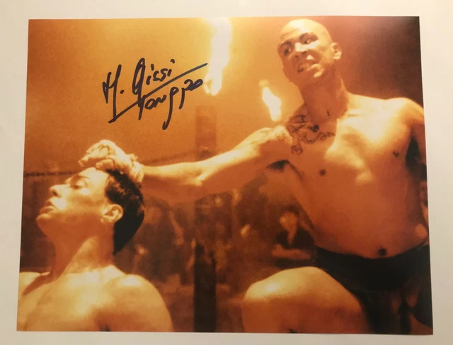 GFA KICKBOXER PELÍCULA Tong Po Michel Qissi Firmado 11x14 Foto Prueba ...