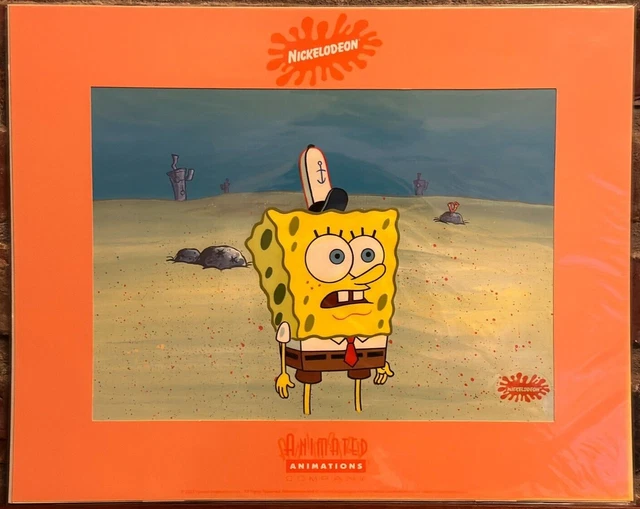 SPONGEBOB SQUAREPANTS ORIGINAL Production Cel Cell Animation Art w/ COA ...