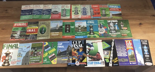 FA CUP FINAL Football Programmes x 63 - all Years 1960 To 2019 * £198. ...