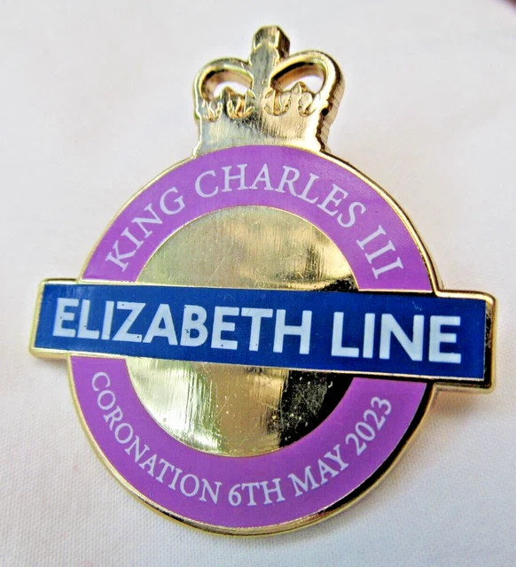 GENUINE ELIZABETH LINE Coronation Badge King Charles Tube Train ...