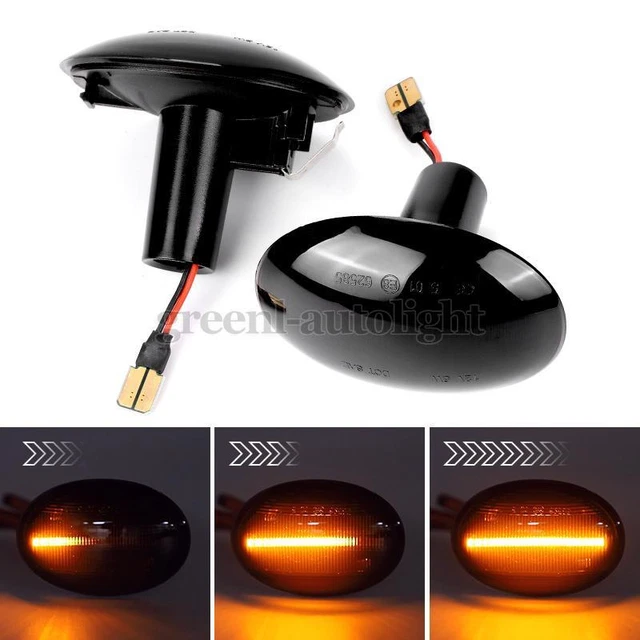 FENDER LED SIDE Marker Light Smoked Dynamic For MINI COOPER R55 R56 R57 ...