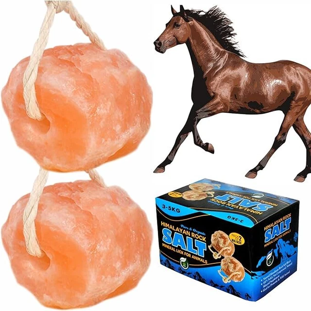 2X 3-5KG HIMALAYAN Salt Horses Lick Pink Natural Salt Organic - damaged ...