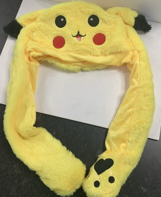 PIKACHU RABBIT HAT Plush Moving Ears Pressing with Airbag Cap Fun £7.99 ...