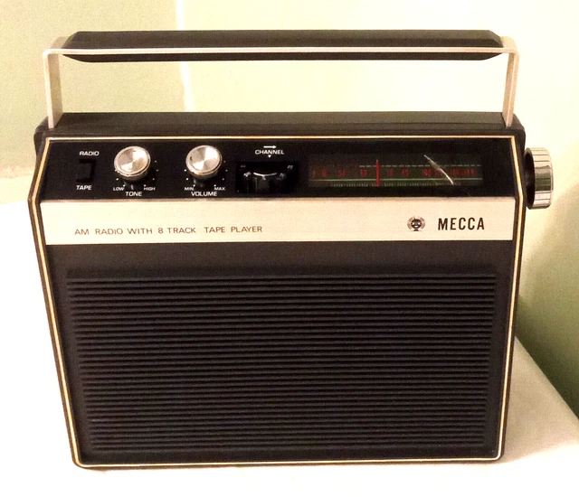 RARE RESTORED 1960S MECCA MC-2000 Portable AM radio 8-track player ...