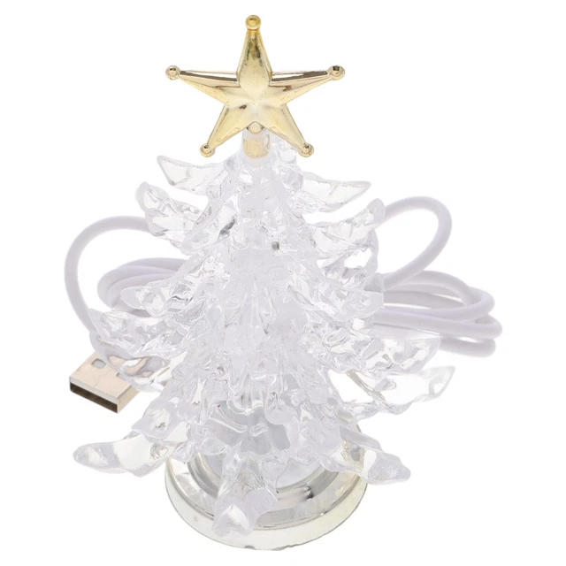 USB LED NIGHT Lamp Christmas Tree Rgb Flashing Light Decorative Table ...