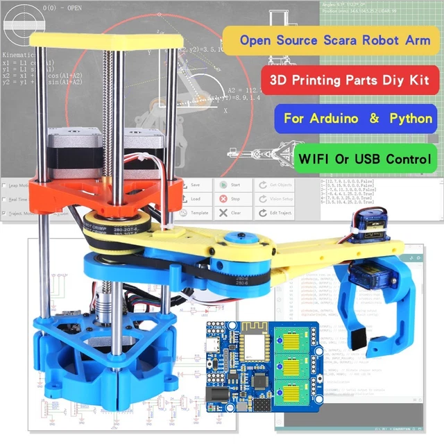 MULTI AXIS SCARA Robot Arm 3D Printing Manipulator Model for Arduino ...