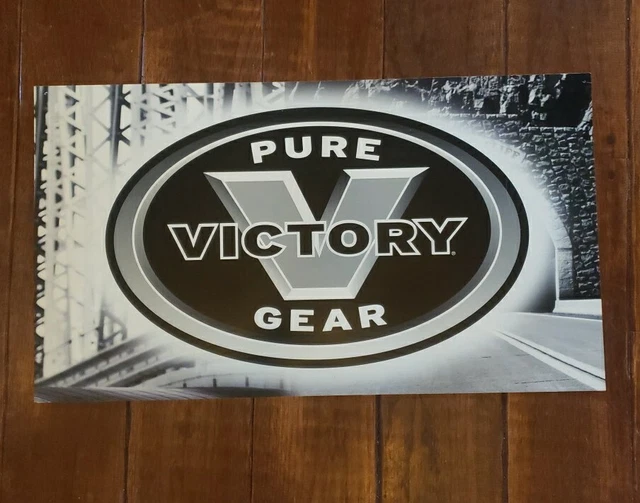 PANNEAU PUBLICITAIRE VINTAGE pur VICTORY Gear moto ancienne usine ...
