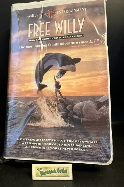 FREE WILLY VHS Video Cassette tape 1993 Warner Brothers great Movie!! £ ...
