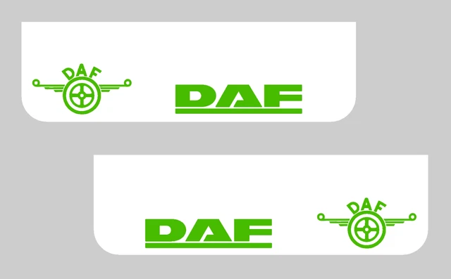 DAF LORRY HGV Truck Mudflaps 18x60cm Smooth White PVC Mud Flaps with ...